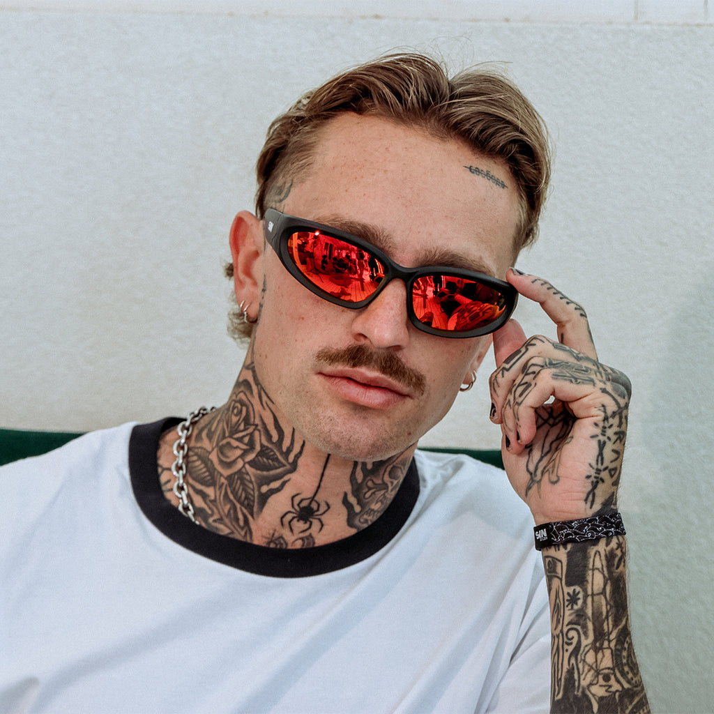 Reefer - Black & Red Sunglasses | SIN Eyewear