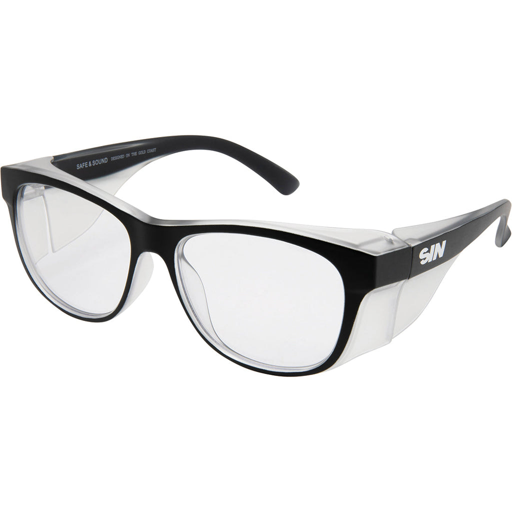 Safe & Sound Matt Black Safety Glasses | SIN Eyewear